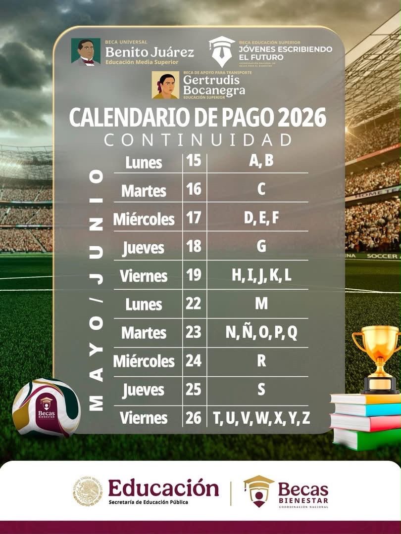 Dan a conocer nuevo calendario de pagos de las Becas Benito Juárez y ...